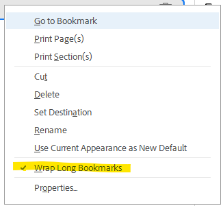 Bookmark titles not showing up - Adobe Product Community - 14298819