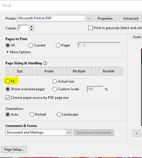 page sizing and handling default options - Adobe Product Community ...