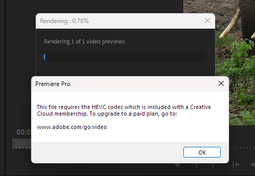 HEVC Codec error - Adobe Product Community - 14845401