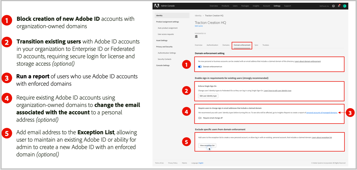 Domain enforcement now available for all Adobe Ent... - Adobe Product Community - 14851362