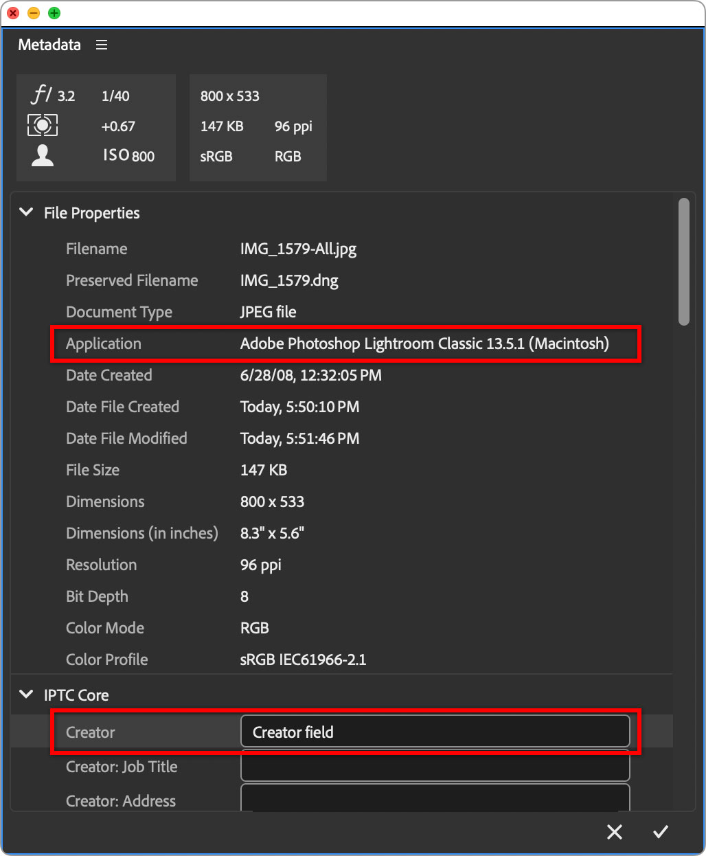 Solved: Not Storing Name of Photographer in Metadata on Ex... - Adobe ...