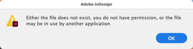 Error Opening InDesign File After Transferring fro... - Adobe Community ...