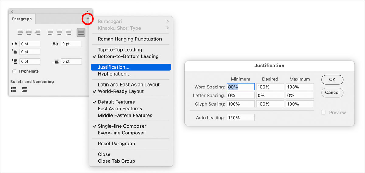 Please help me to neatly justify all text into one... - Adobe Product ...