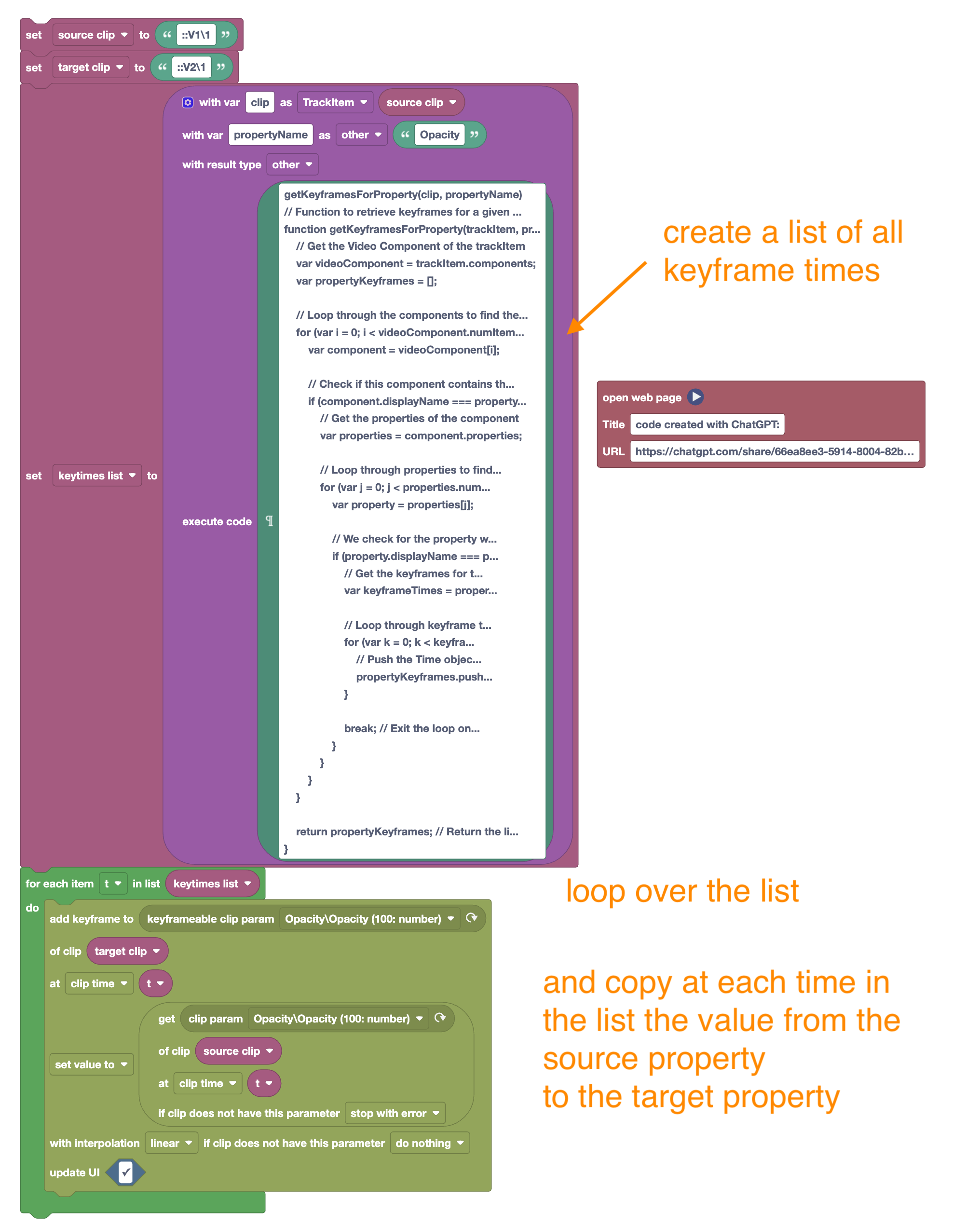 Automation Blocks Copying Keyframes From A Submi Adobe Community