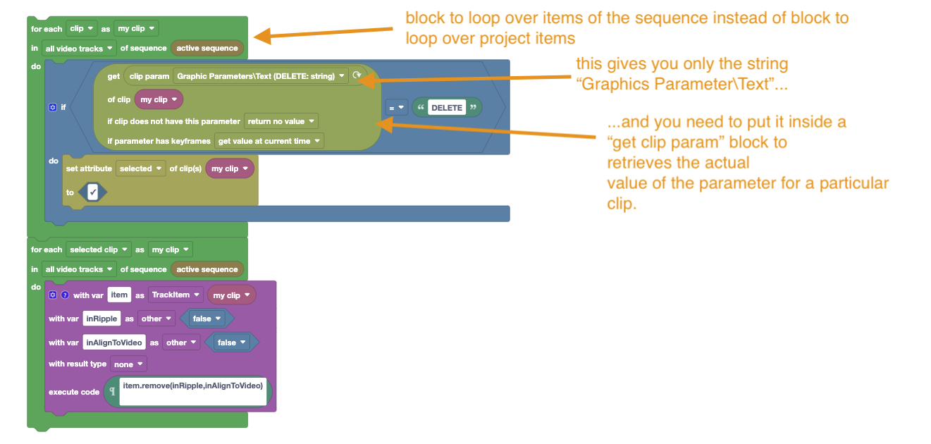 Solved Automation Blocks Delete Selected Clips Based Up Adobe