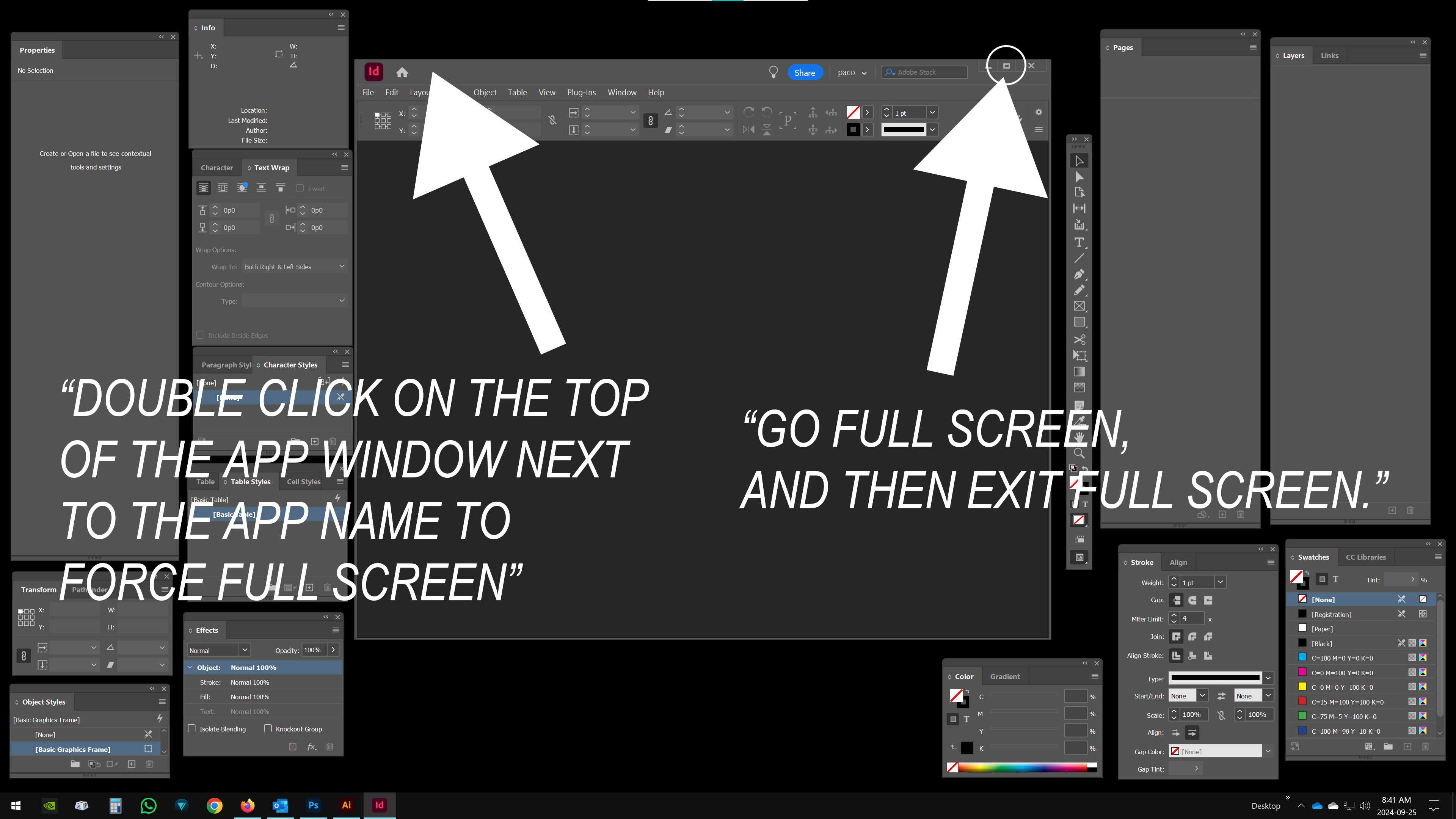 Re: Indesign not remembering window size (Again) - Page 2 - Adobe ...