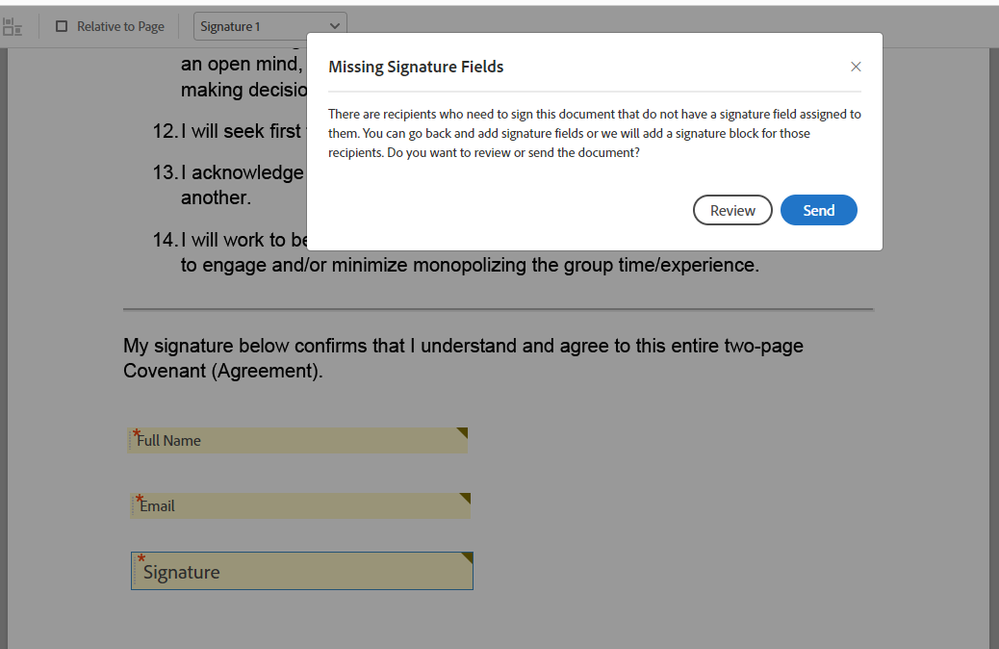 Solved: "Missing Signature Fields" Error Message - Adobe Product Community - 14880693