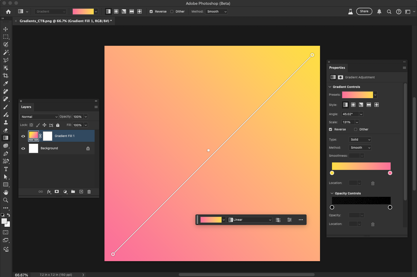 Gradients Context Bar available in Photoshop Deskt... - Adobe Product ...