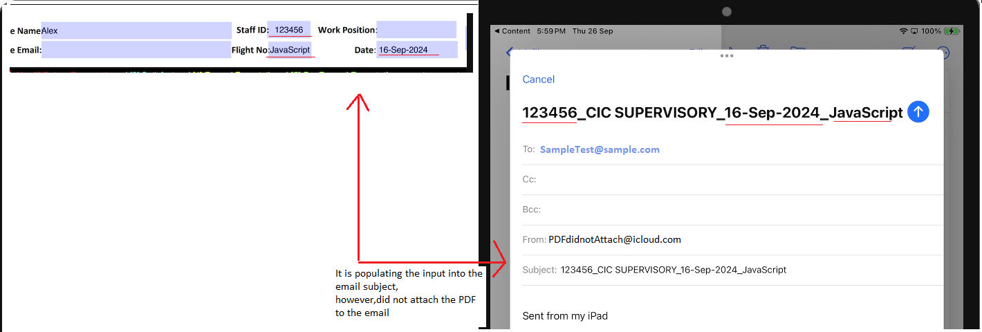 Unable to Attach Fillable PDF Forms to Email via J... - Adobe Product ...