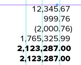 Tabular Lining with Mix of Weights (Regular and Ex... - Adobe Product ...