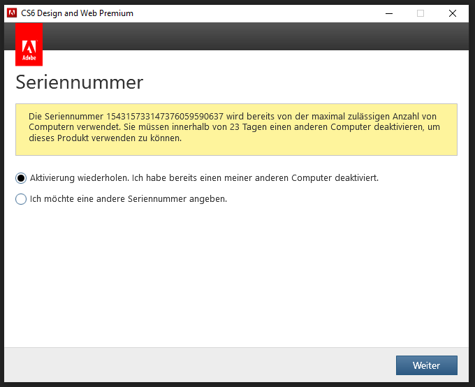 Solved: Creative Suite 6 DesignWebPremium CS6: wrong messa... - Adobe Community - 14887676