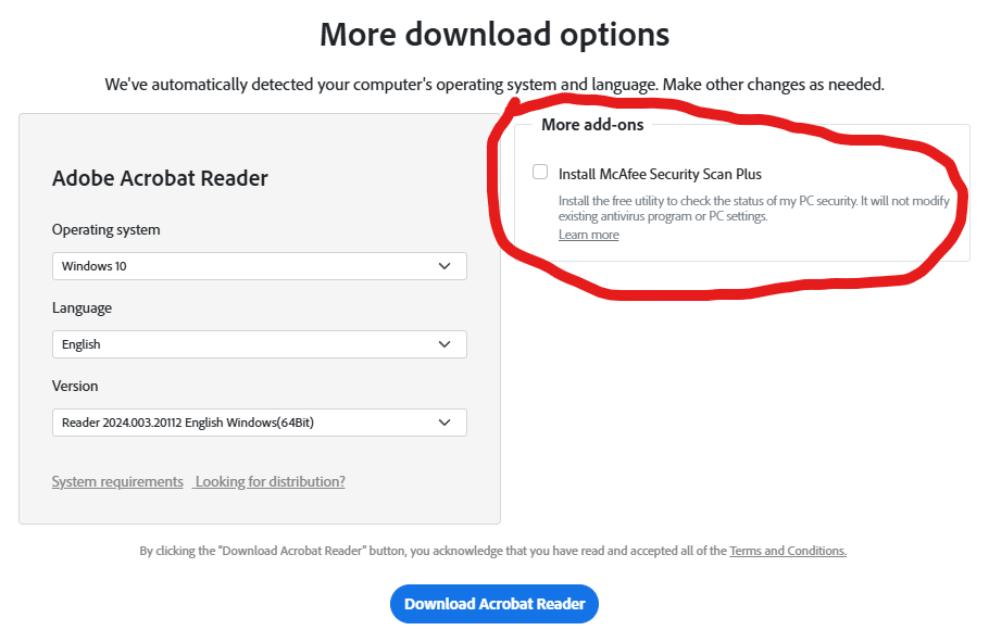 Bundling Adobe with McAfee - Adobe Community - 14900447