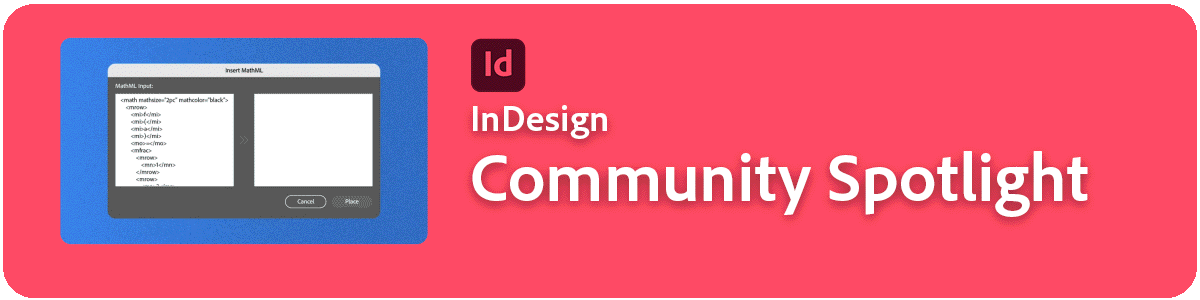 Adobe InDesign MAX Release: MathML Support to crea... - Adobe Community ...