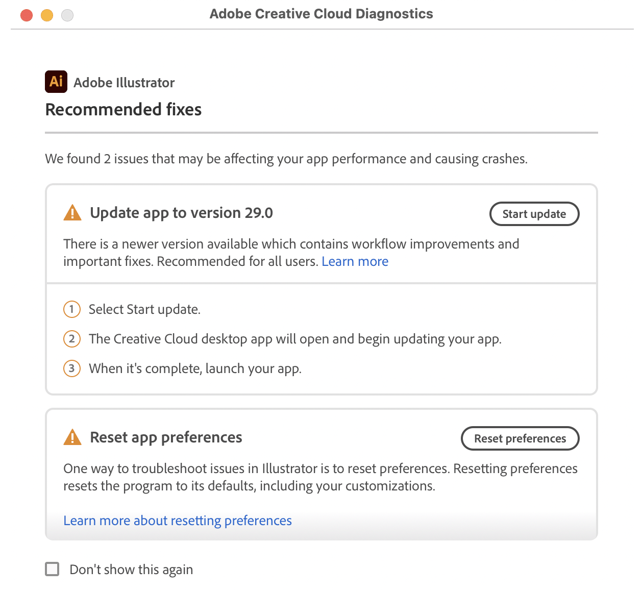 Adobe Creative Cloud Diagnostic Tool for Illustrat... - Adobe Product ...