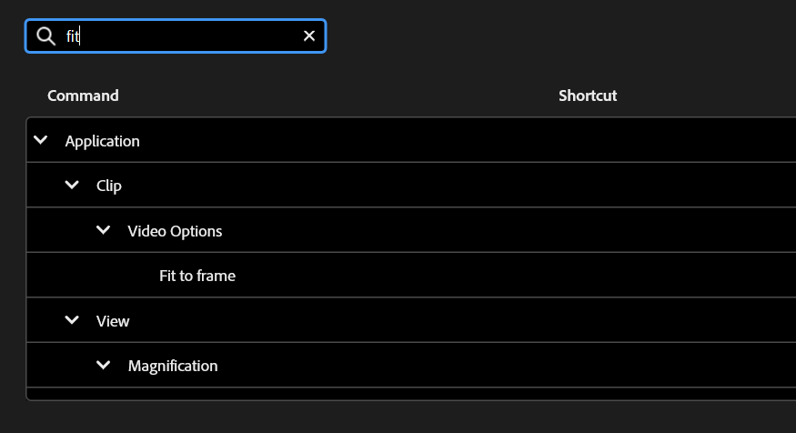 Solved: Premiere 25 - set to frame size shortcut removed +... - Adobe ...