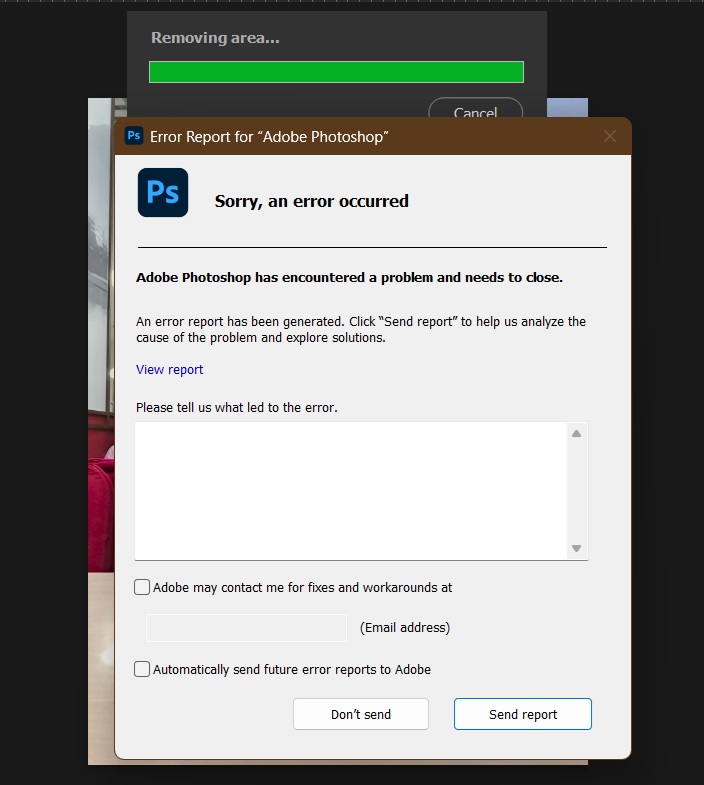 Generative AI fail - "We've encountered an issue a... - Adobe Product ...