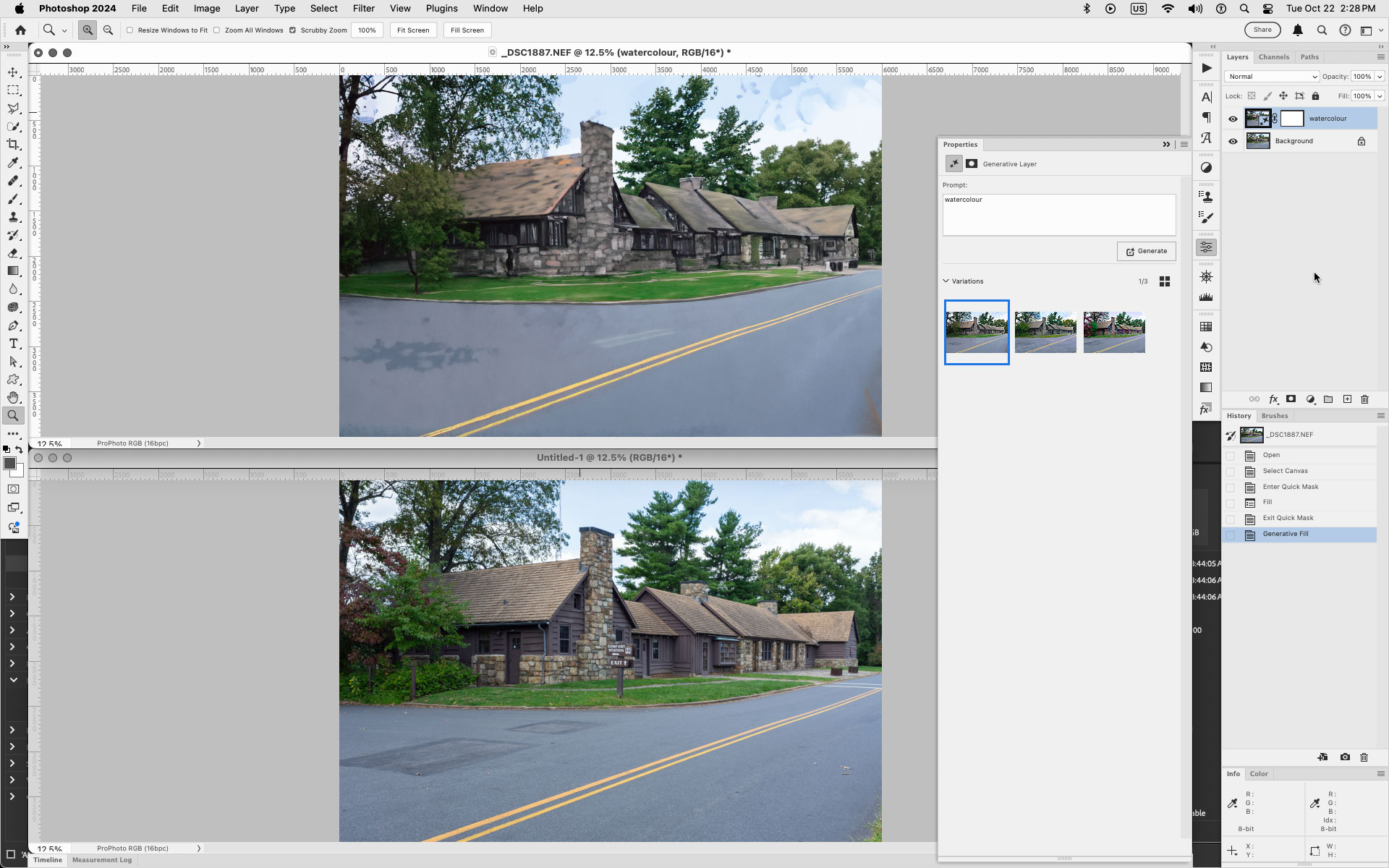 Generative Fill Convert to Watercolor not working - Adobe Community ...