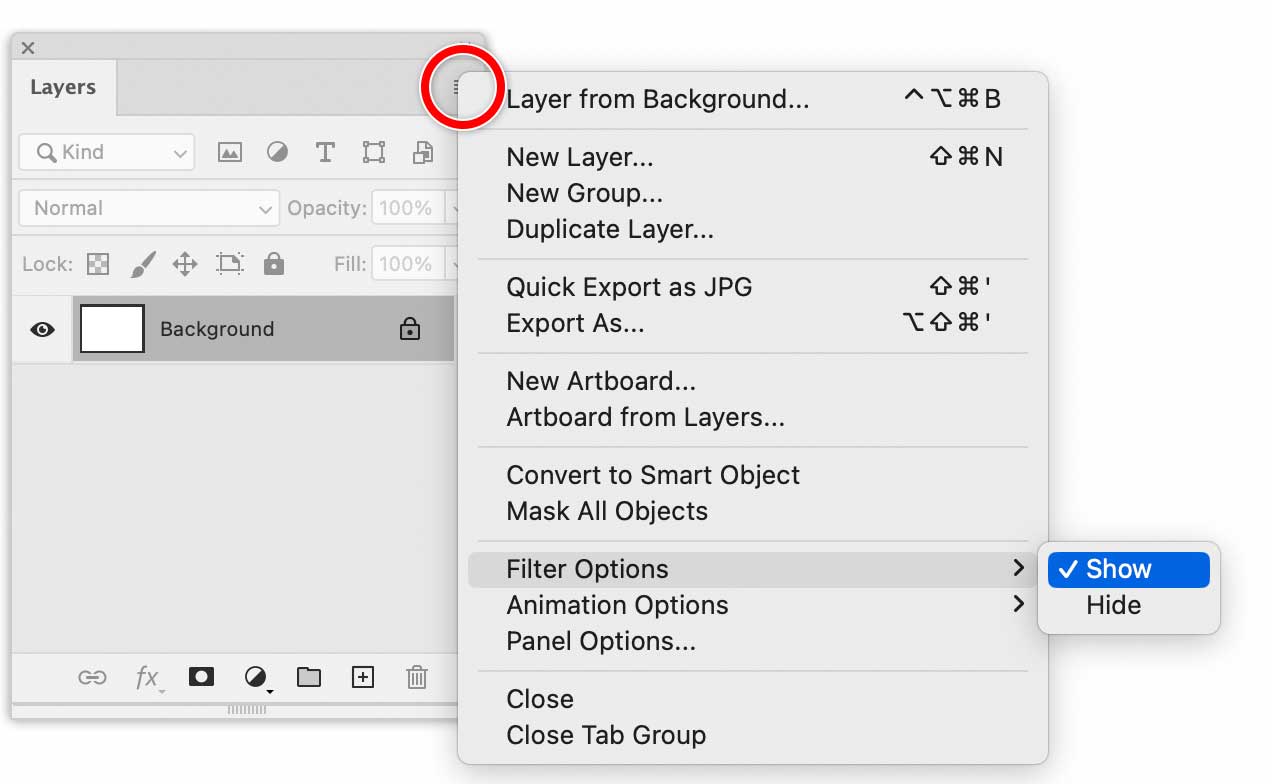 Solved: Layer filtering no longer available? - Adobe Community - 14947391