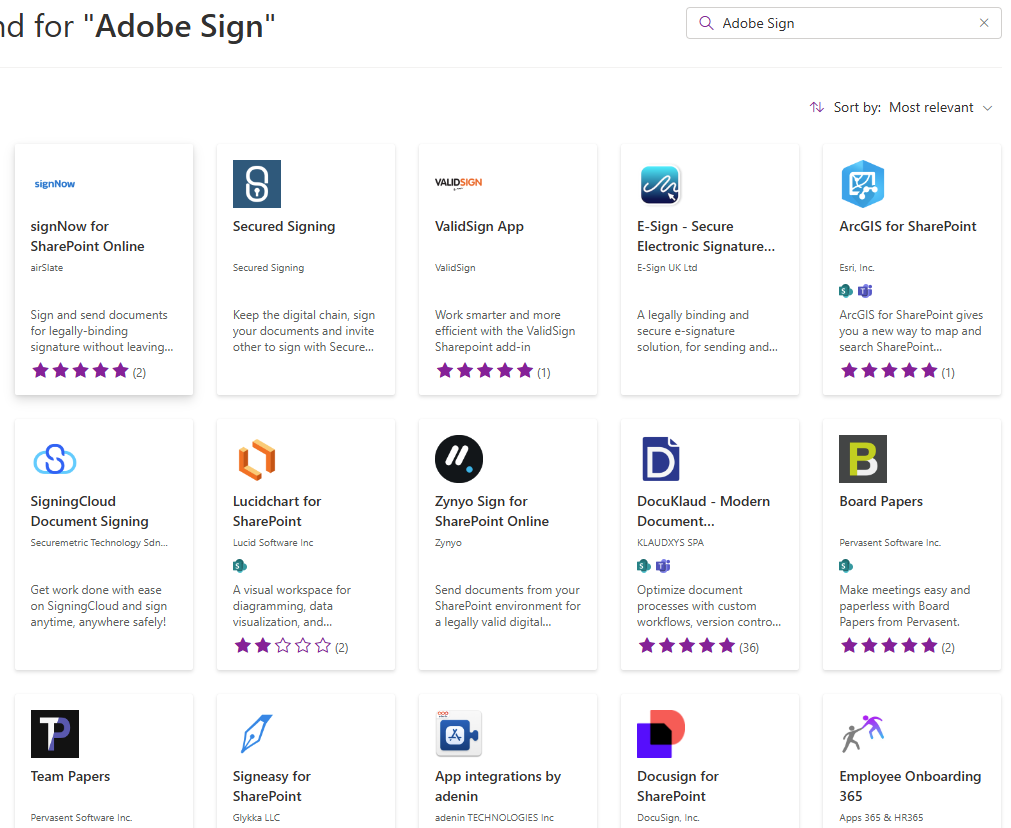 Adobe Sign for SharePoint UK - Adobe Product Community - 14965061
