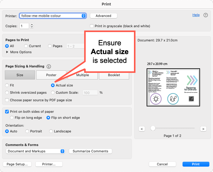 Solved: How to maintain page size when saving as pdf? - Adobe Product ...