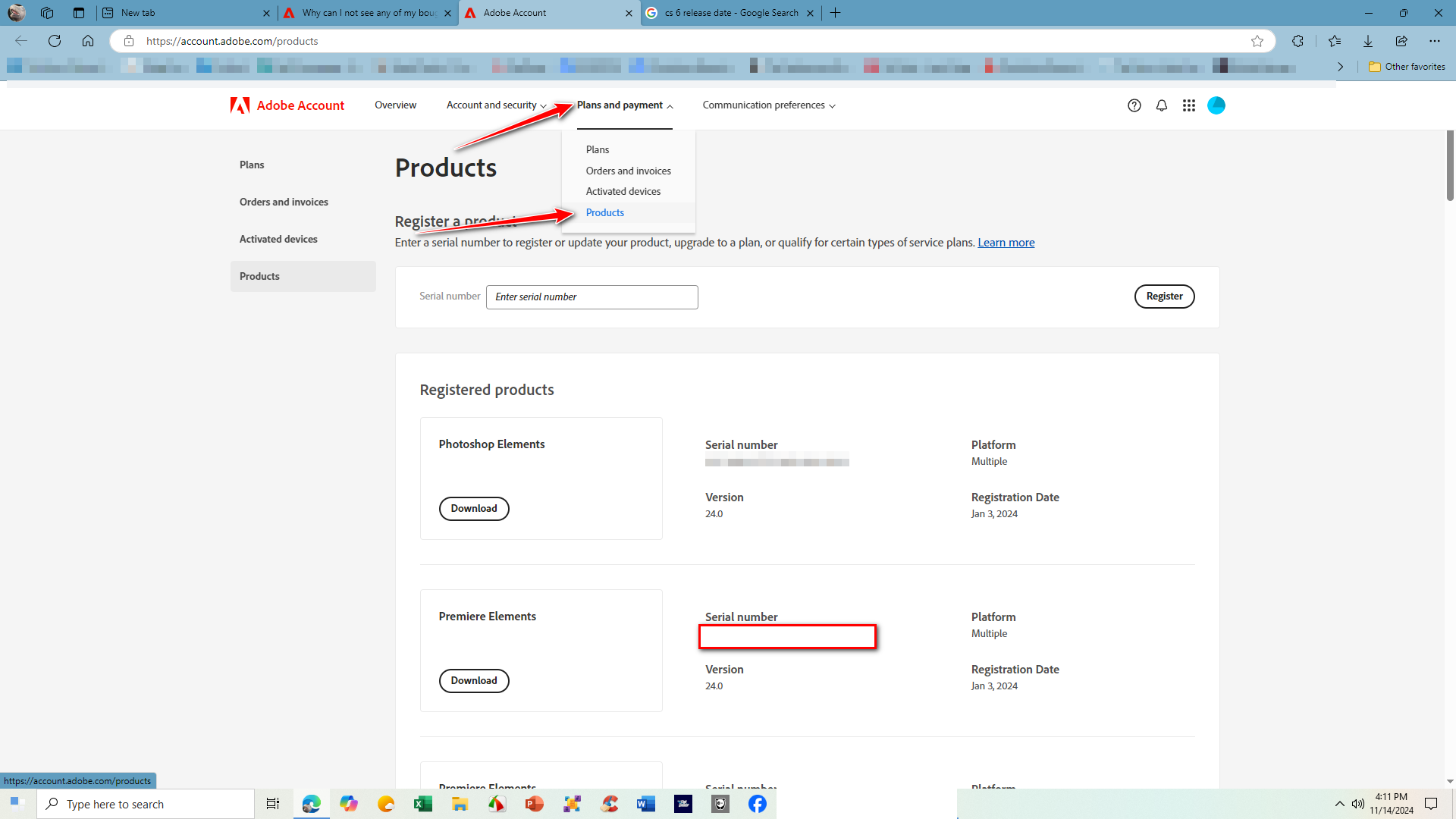 Why can I not see any of my bought products in my ... - Adobe Product ...
