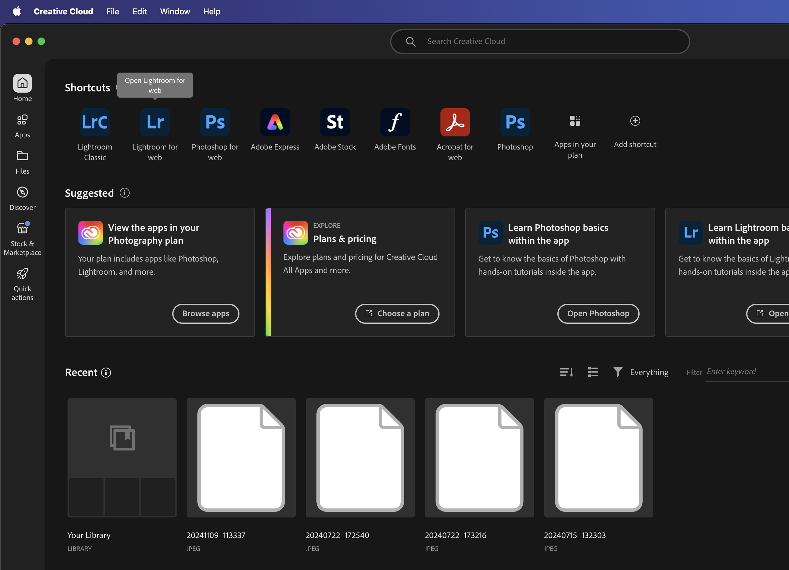 Wish to be able to clear Recents on the Home tab o... - Adobe Product ...