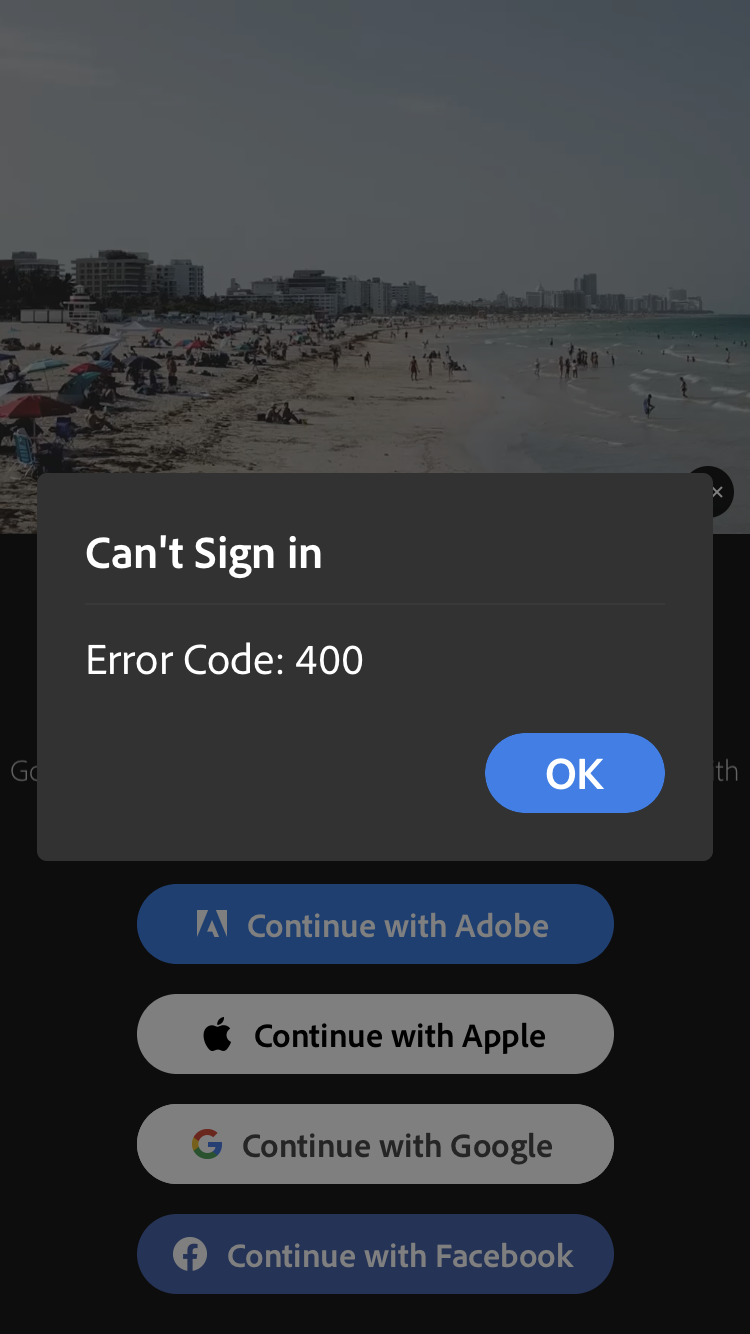 Solved: Log-in Error Code 400 in Adobe Premiere Rush - Adobe Product ...