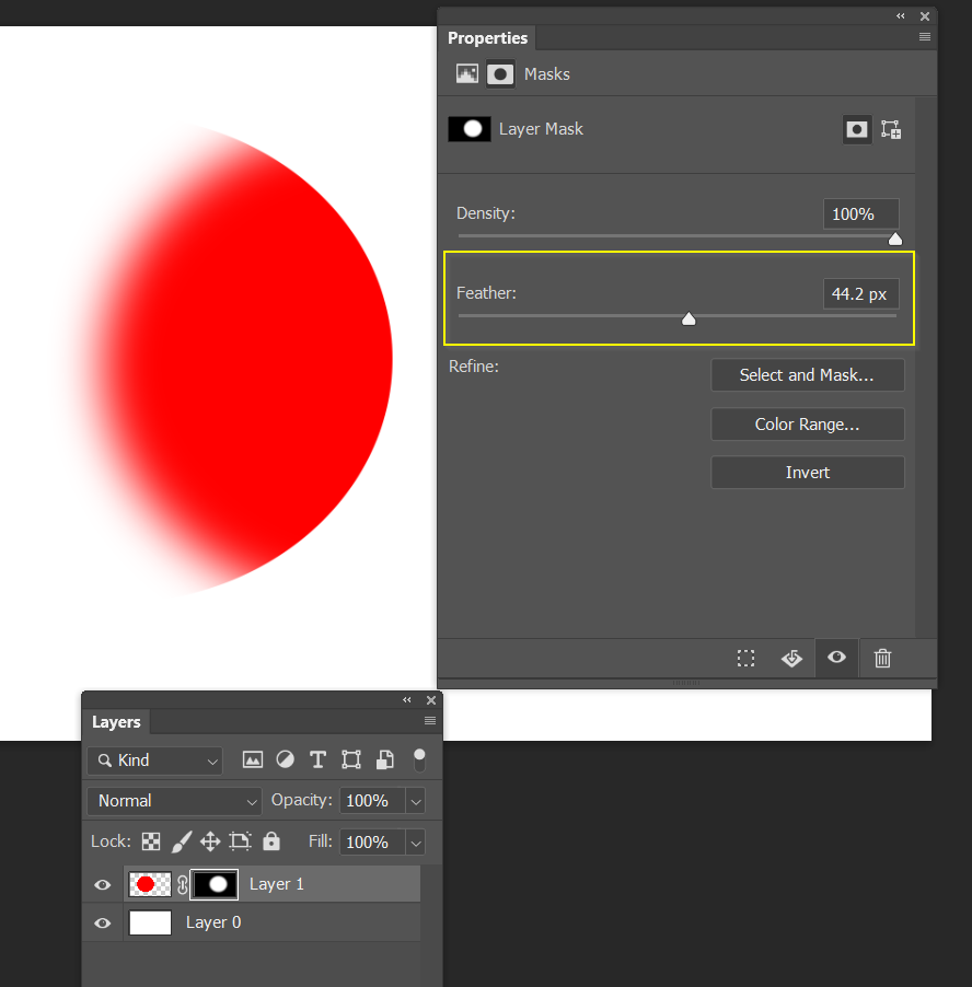 Layer masks and gaussian blur - Adobe Community - 15007226