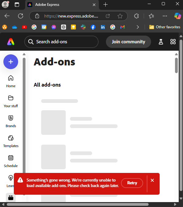 All Addons are broken after unistalling OneDrive - Adobe Product Community - 15019578