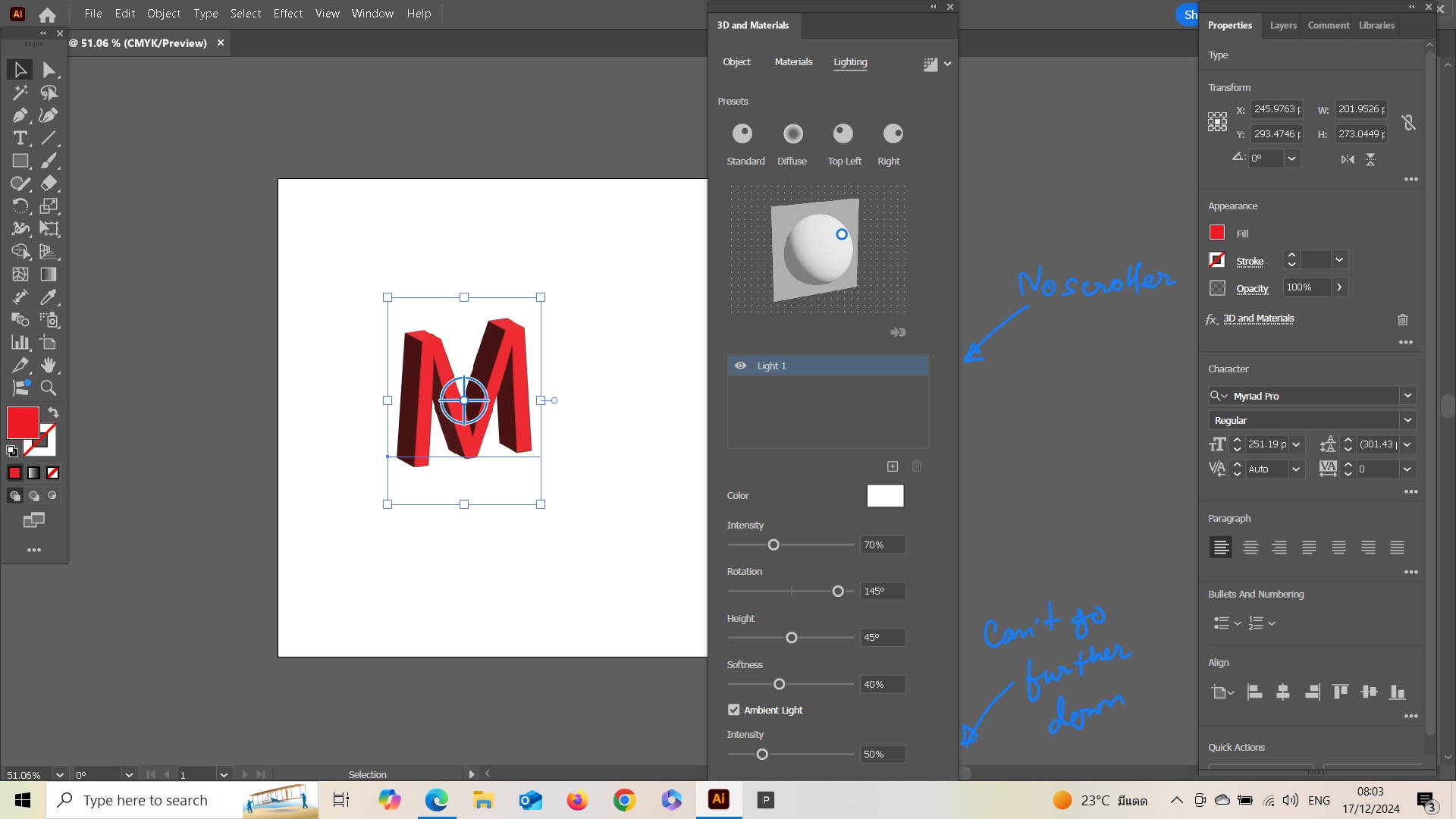 Scroller not displaying in Lighting option tab und... - Adobe Community - 15042936