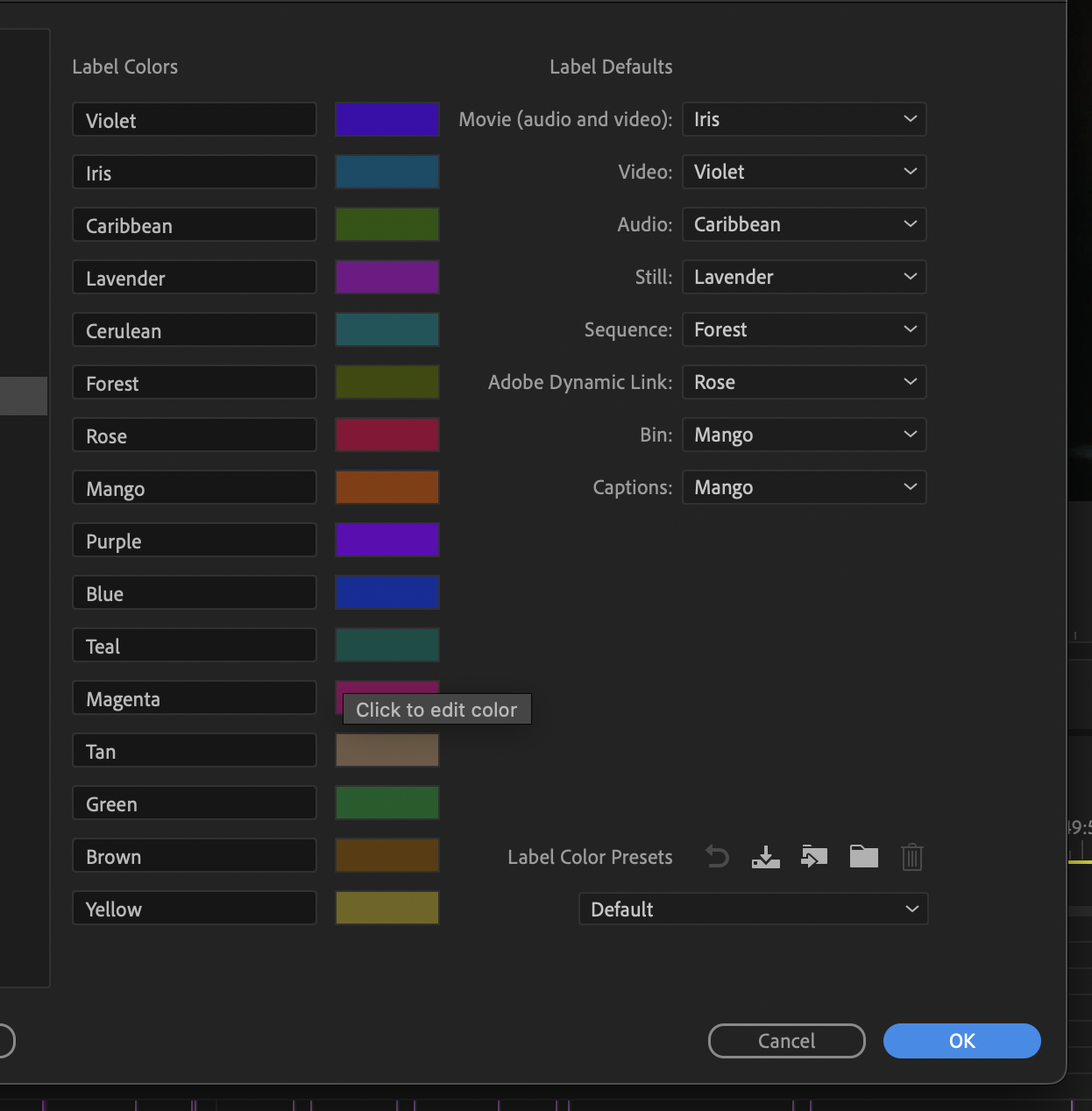 해결됨: 맥스튜디오의 라벨 색상이 노트북에 설치된 프리미어의 라벨 색상과 다릅니다. - Adobe Product ...