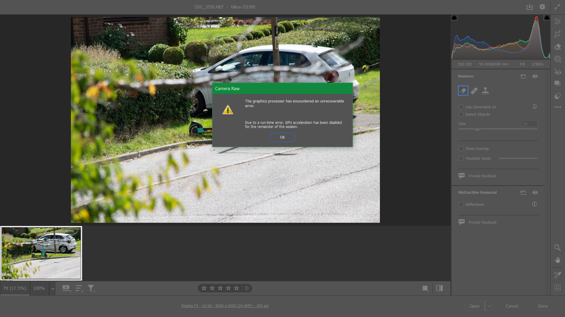 Remove reflections error in ACR (tech preview) - Adobe Product ...
