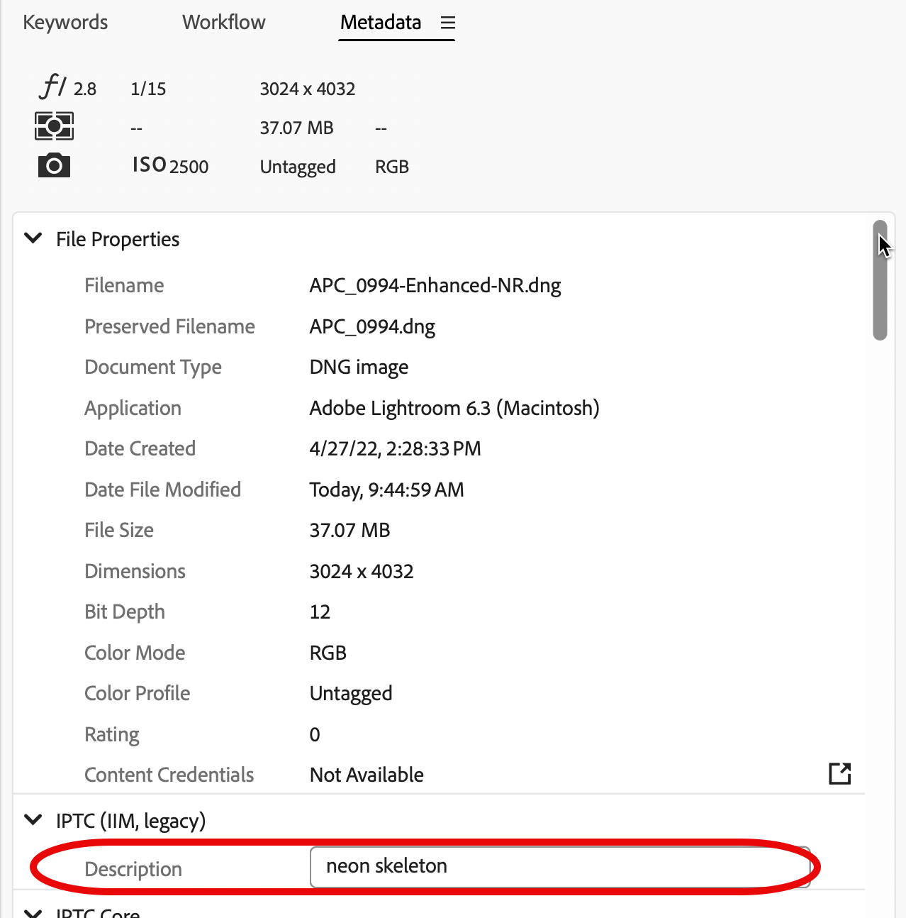 Metadate field name mismatch - Adobe Community - 15053249