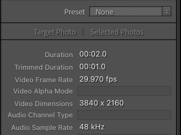 P: Metadata > Video > Trimmed Duration is blank - Adobe Community ...