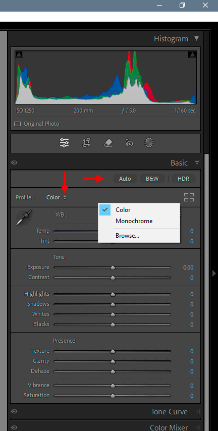 Lightroom Fehler B&W (BUG) - Adobe Product Community - 15074667