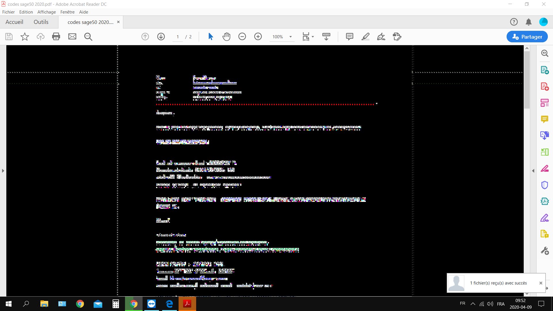 acrobat goes black with white pixels around text - Adobe Product ...