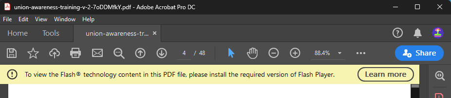 Acrobat Pro Flash Player Notice - Adobe Community - 15075687