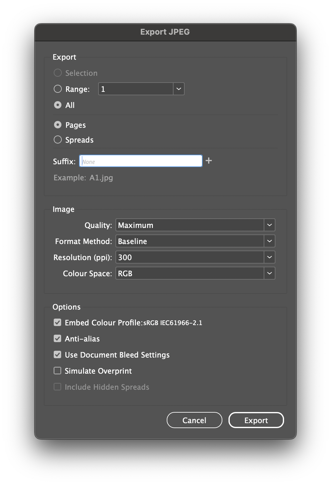 Solved Indesign Export Jpeg Script With Control Of Suffix Adobe
