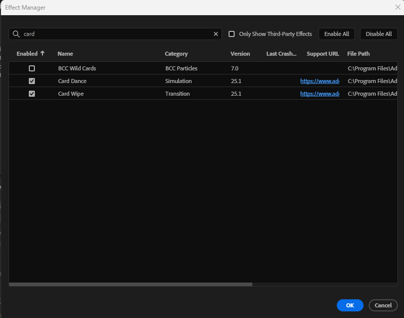 How to get a missing effect back? - Adobe Community - 15075734