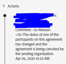 eSign Request for Signature Cancelled - Error - Adobe Product Community ...