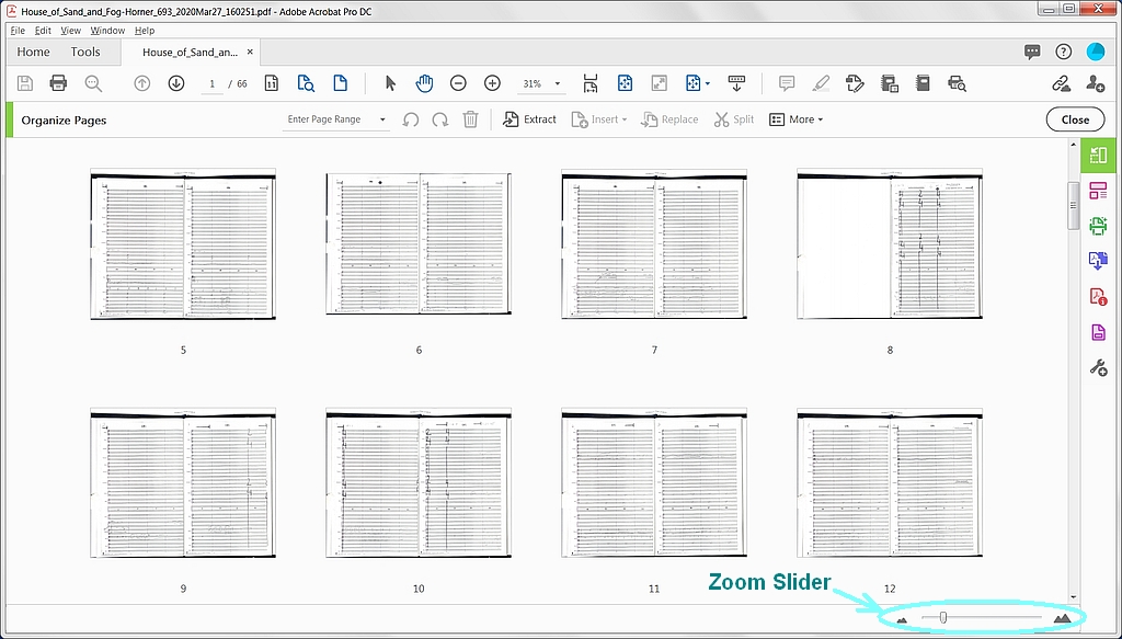 Acrobat DC - Organize Pages - Change Default Zoom ... - Adobe Product ...
