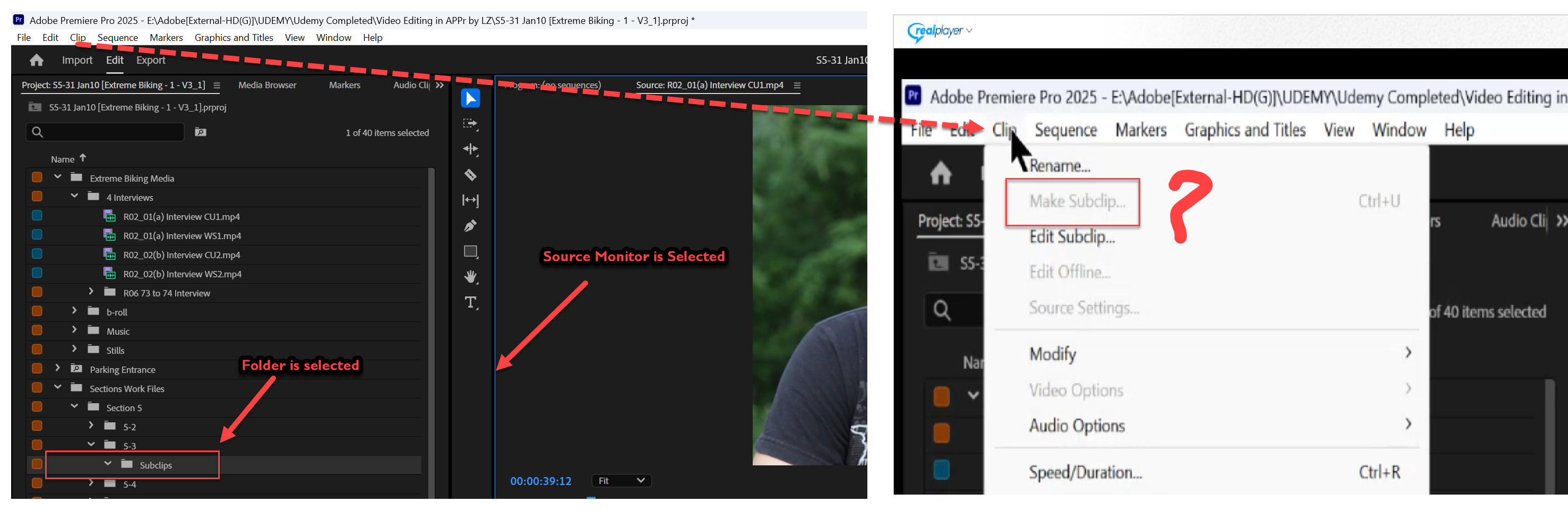 Solved: Make Subclips - Adobe Community - 15082282