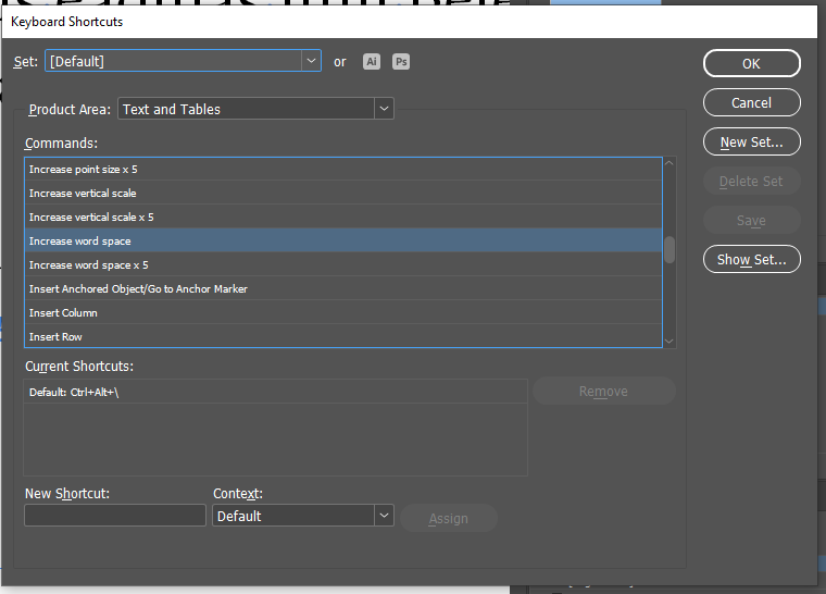Word spacing control shortcut / script - Adobe Community - 15086950