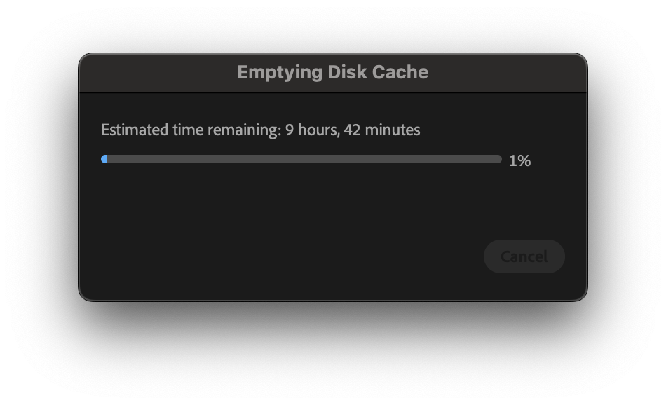 Solved: AE2025 Purge cache and memory takes forever or fre... - Adobe Product Community - 15100013