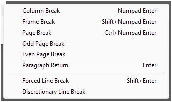 Solved: Frame break keyboard shortcut? - Adobe Product Community - 15108233