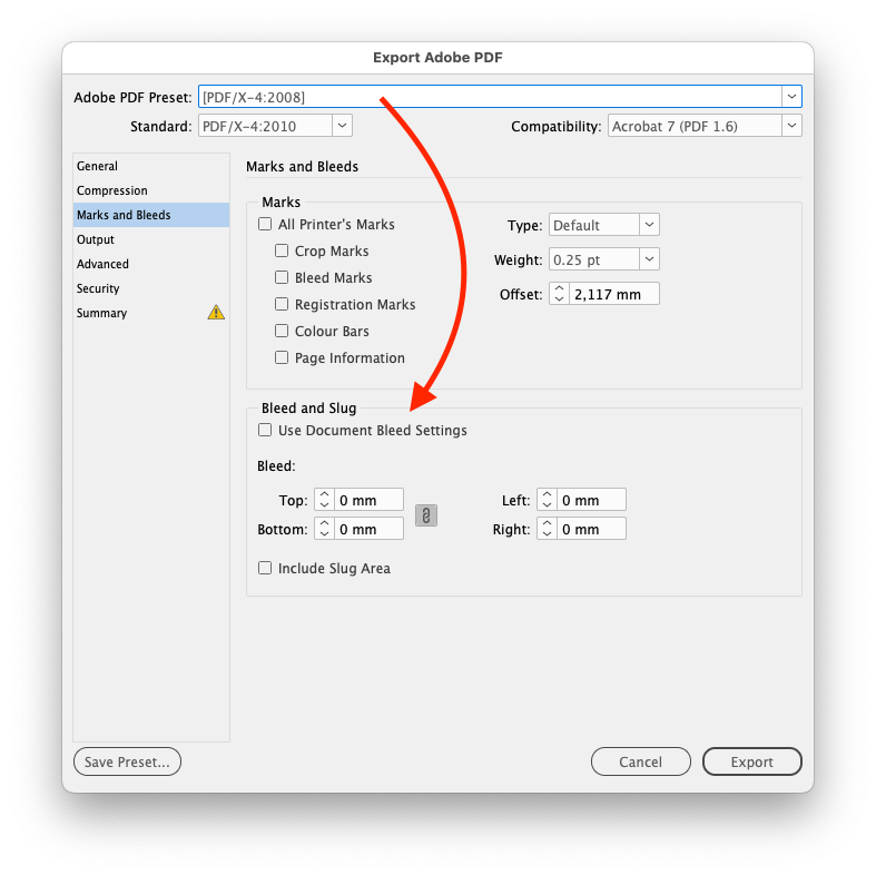 Solved: Issue with InDesign Package Export – Missing Bleed... - Adobe Community - 15114539