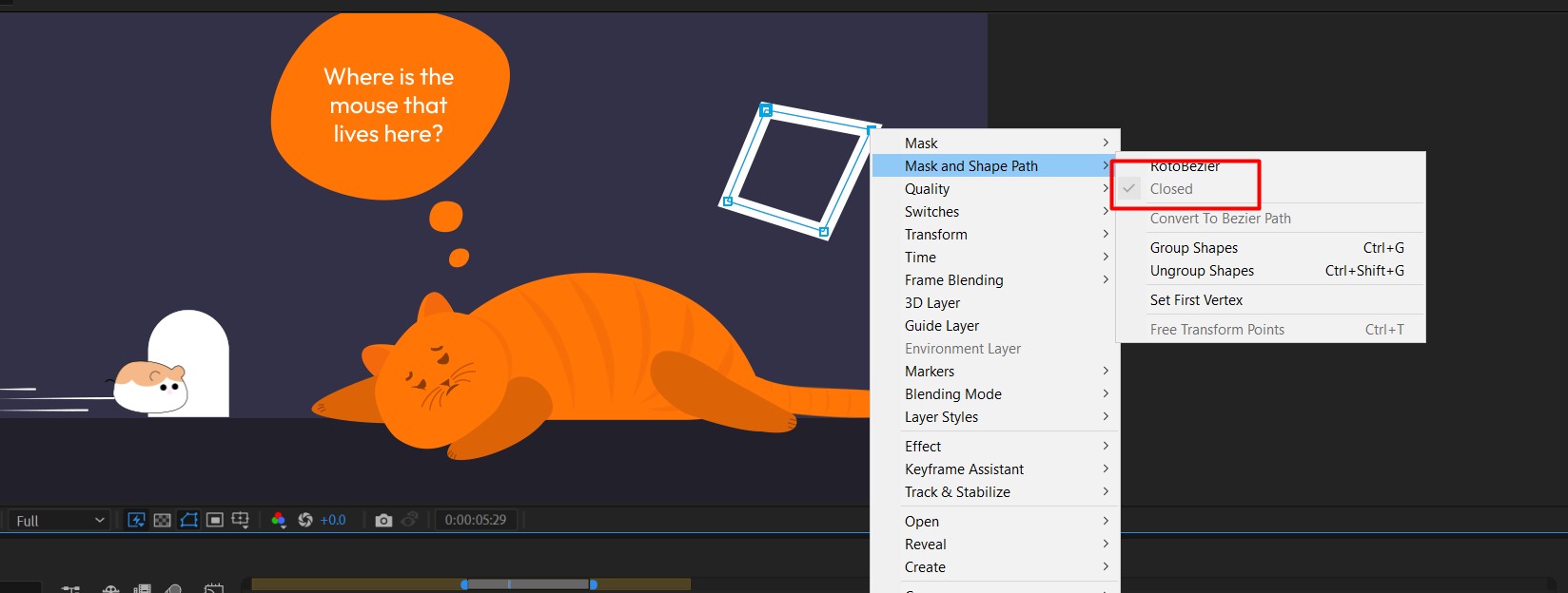How to delete anchor point of stroke/path in AE l... - Adobe Community - 15084593