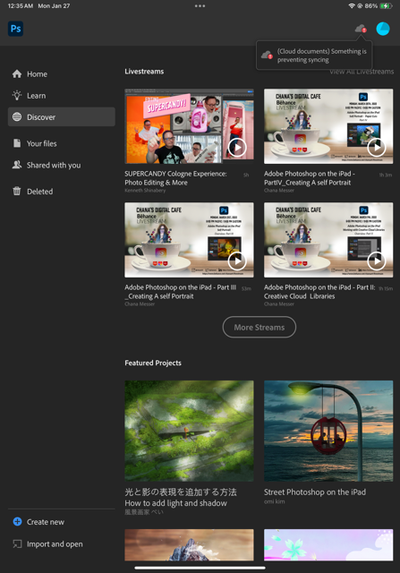 iPad Photoshop not syncing to Creative cloud - Adobe Product Community ...