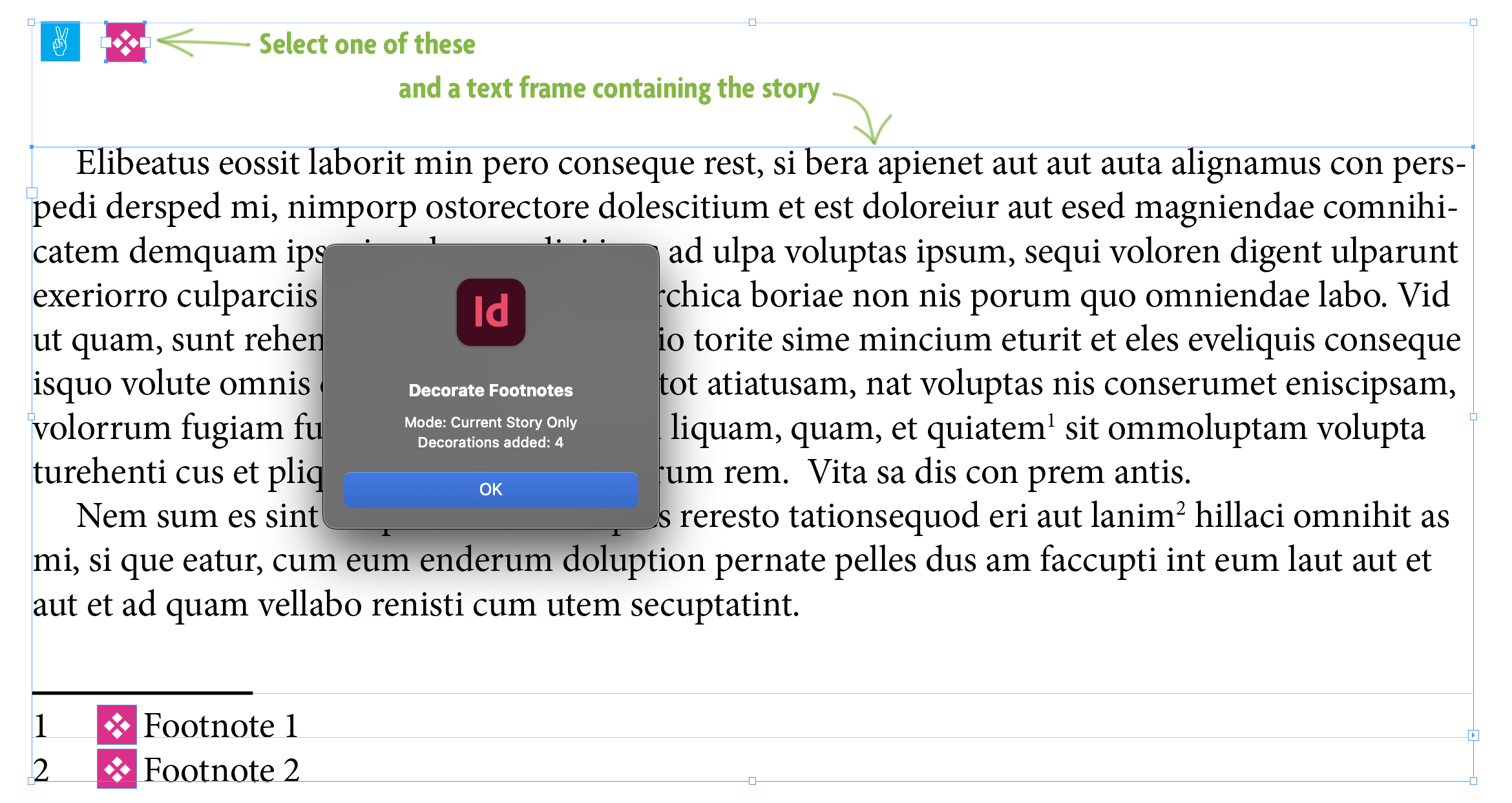 Solved: Find the first character of a footnote on a page - Adobe ...