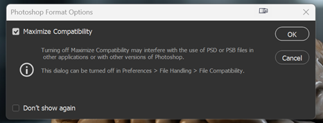 Solved: Maximize Compatibility - Adobe Community - 15127173